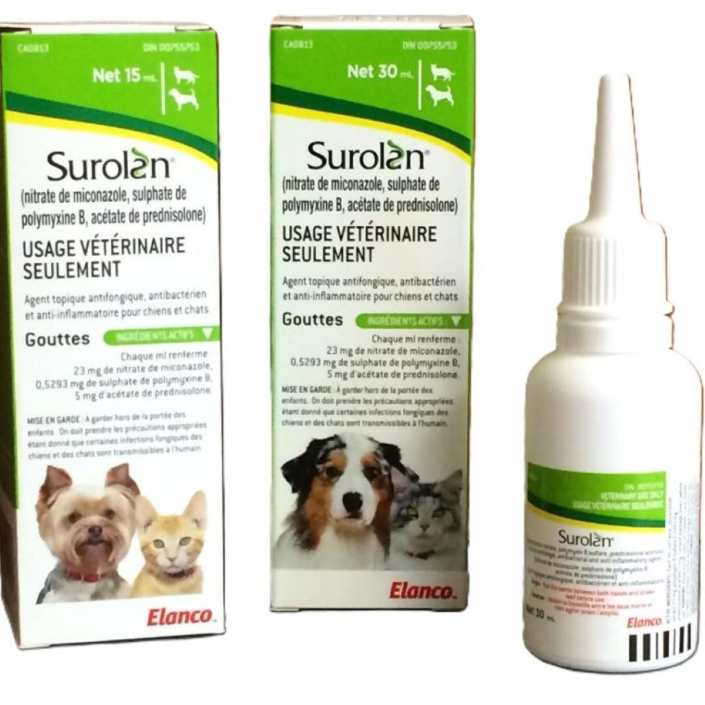Surolan® comme traitement des otites externes animales